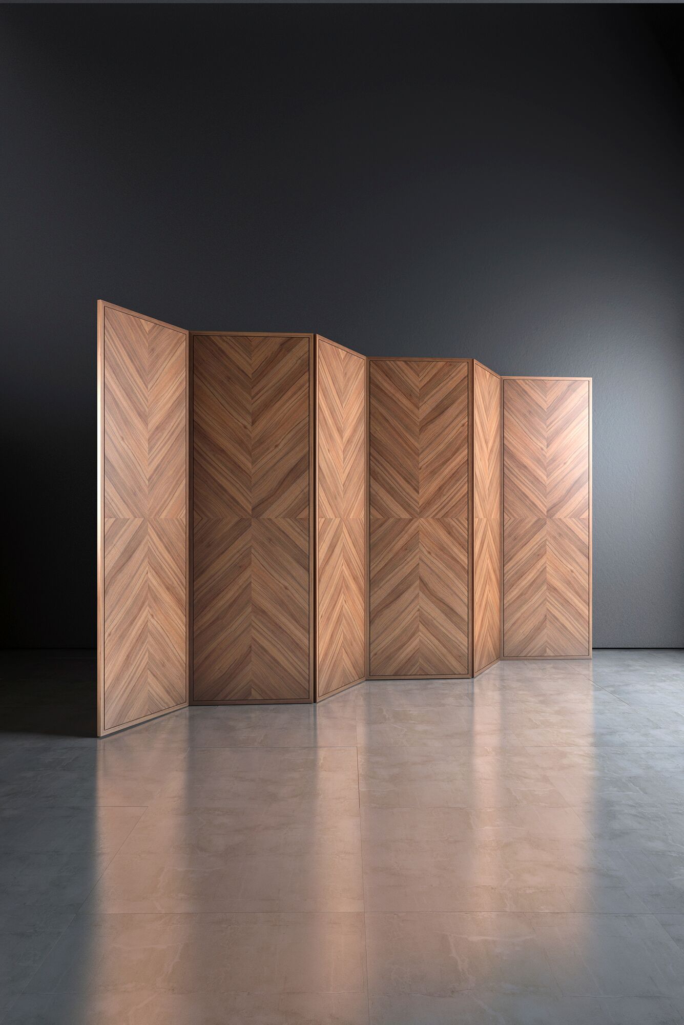 Chevron Patterned Timber Screen | Brewin Design Office